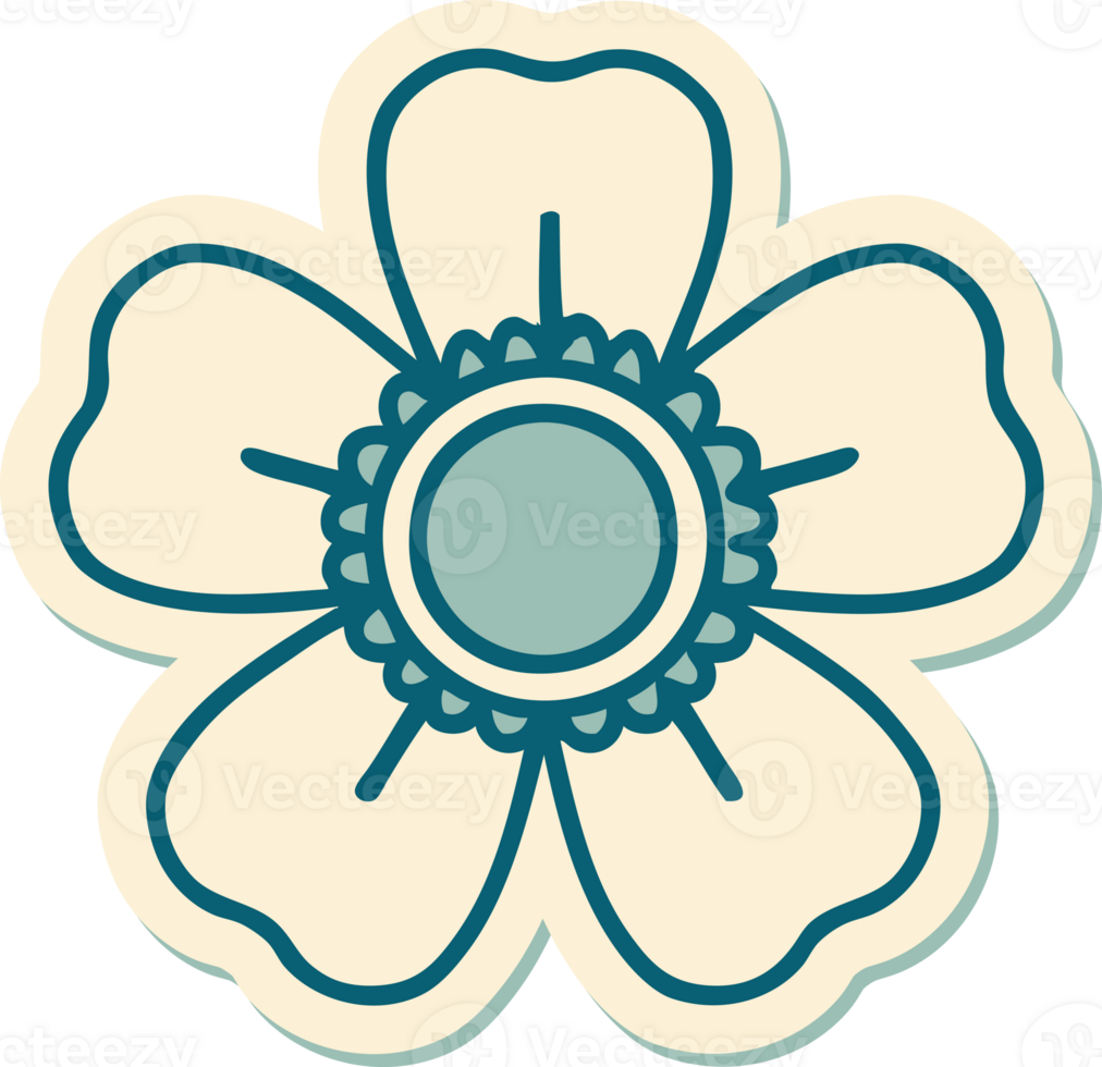 autocollant de tatouage dans le style traditionnel d'une fleur 45077808 PNG autocollant de tatouage dans le style traditionnel d'une fleur 45077808 PNG