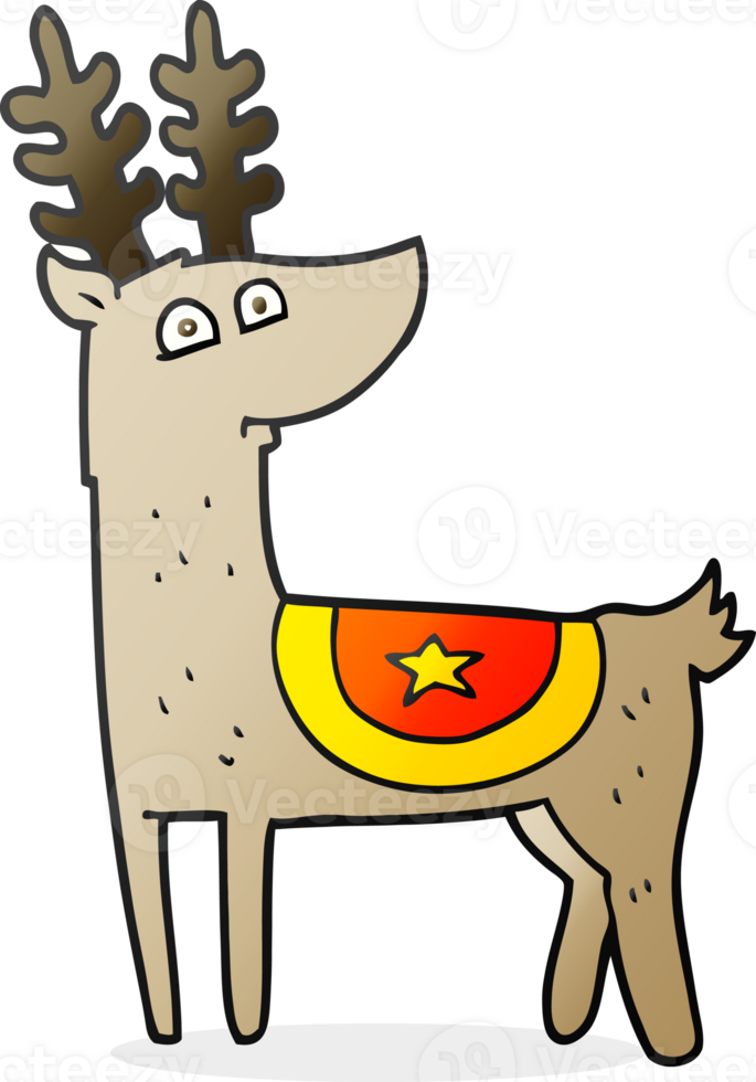 Hand Drawn Cartoon Reindeer 45081502 Png