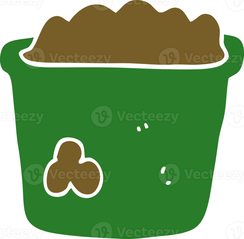 flat color style cartoon pot of earth 45089100 PNG flat color style cartoon pot of earth 45089100 PNG