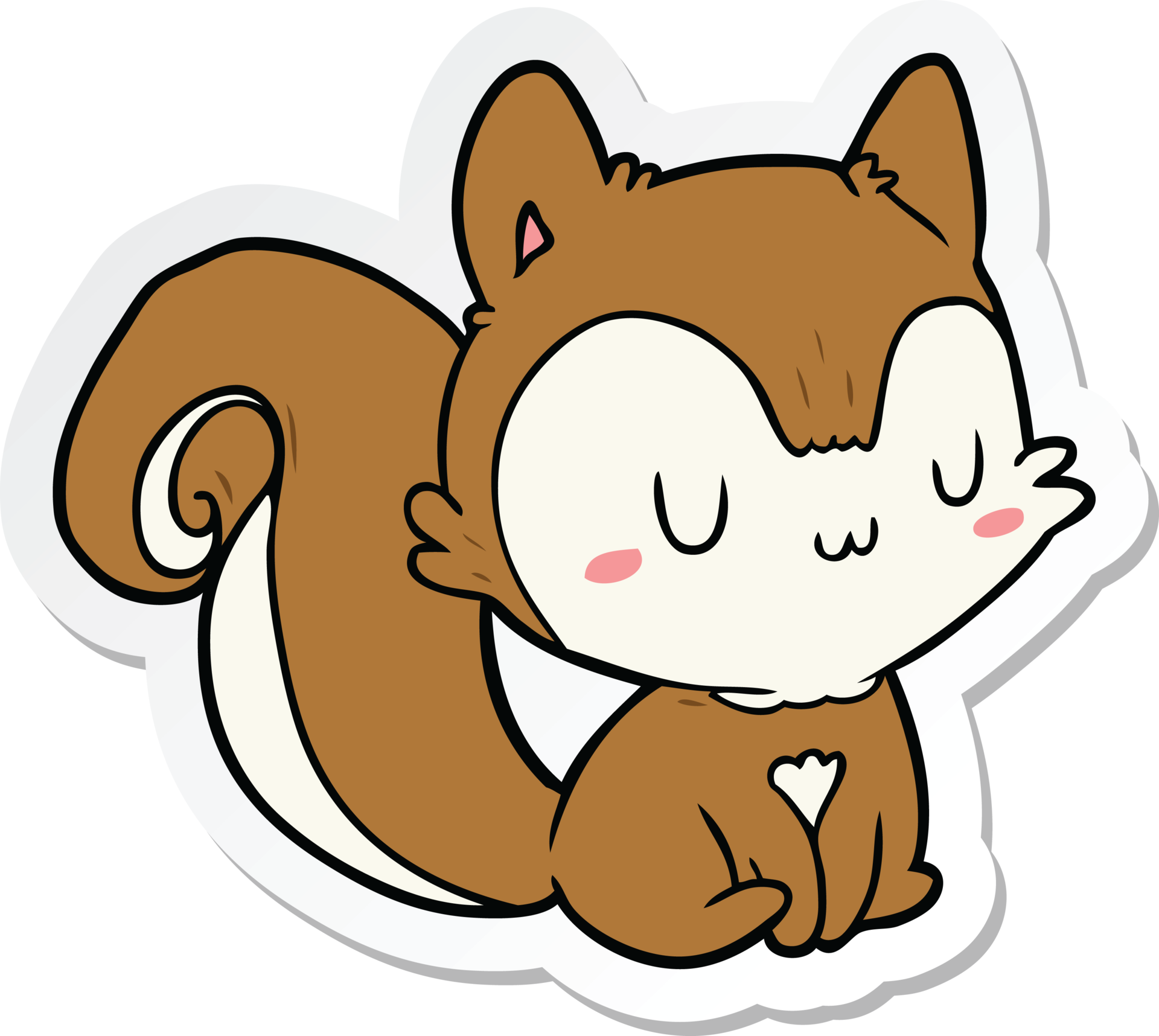 adesivo de um esquilo de desenho animado 45091139 PNG