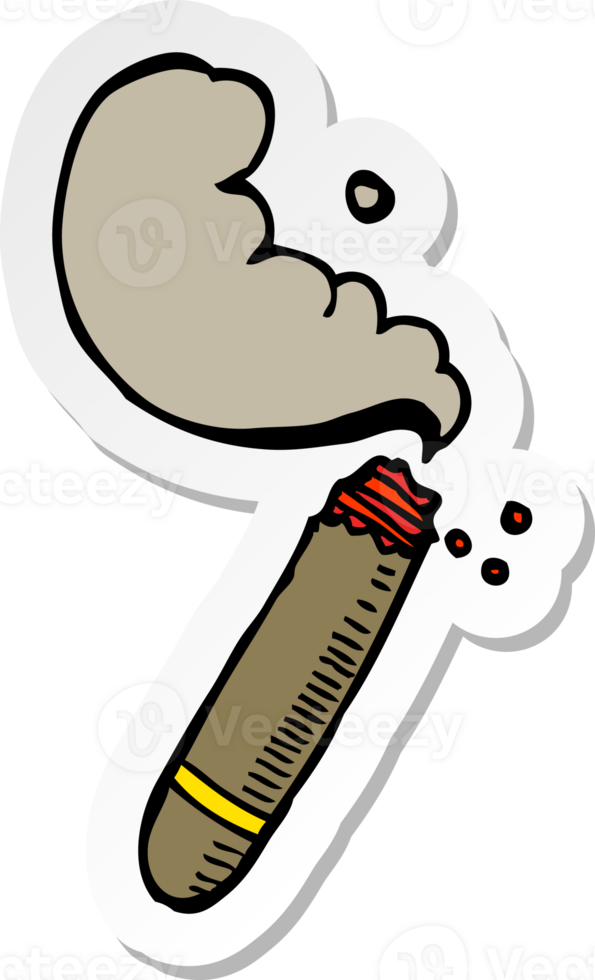 pegatina de un cigarro de dibujos animados 45094914 PNG