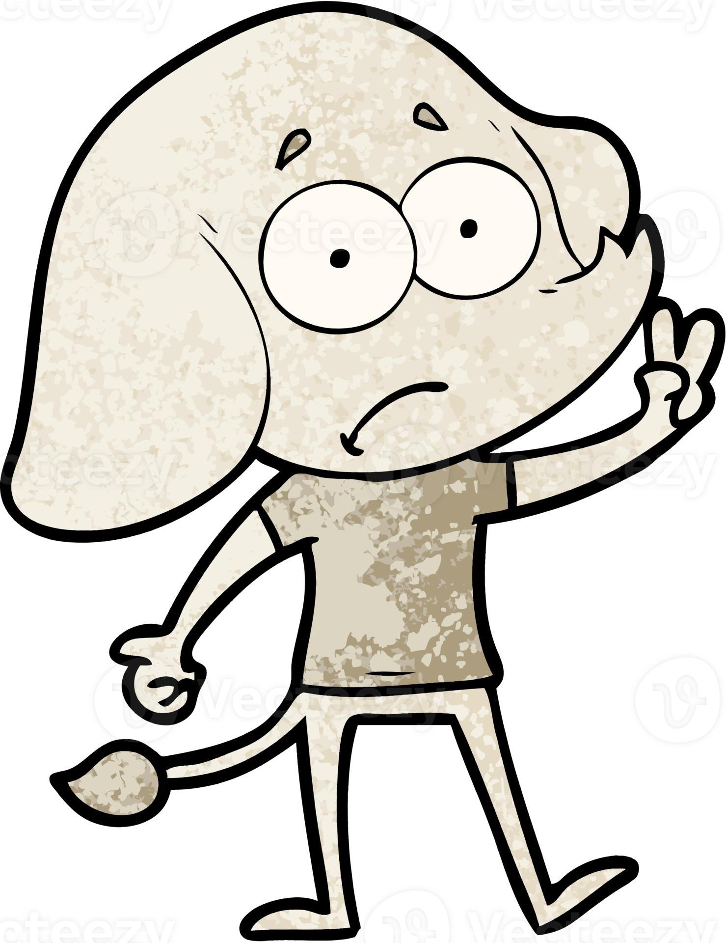 cartoon unsure elephant 45096677 PNG