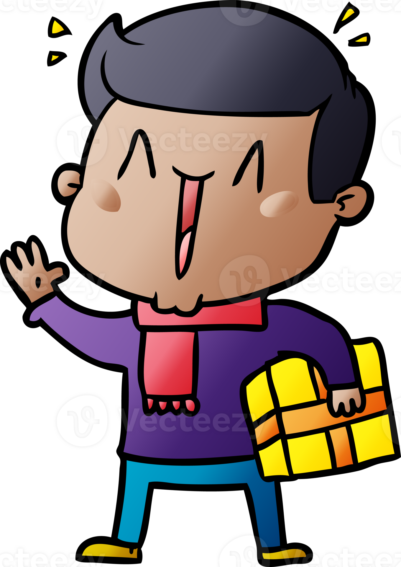 cartoon excited man 45096952 PNG