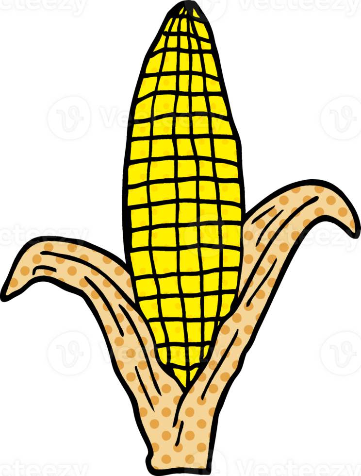 Cartoon Doodle Corn On Cob 45101952 Png