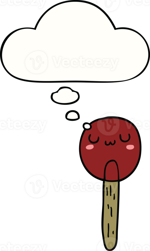 piruleta de dibujos animados con burbujas de pensamiento 45105907 PNG