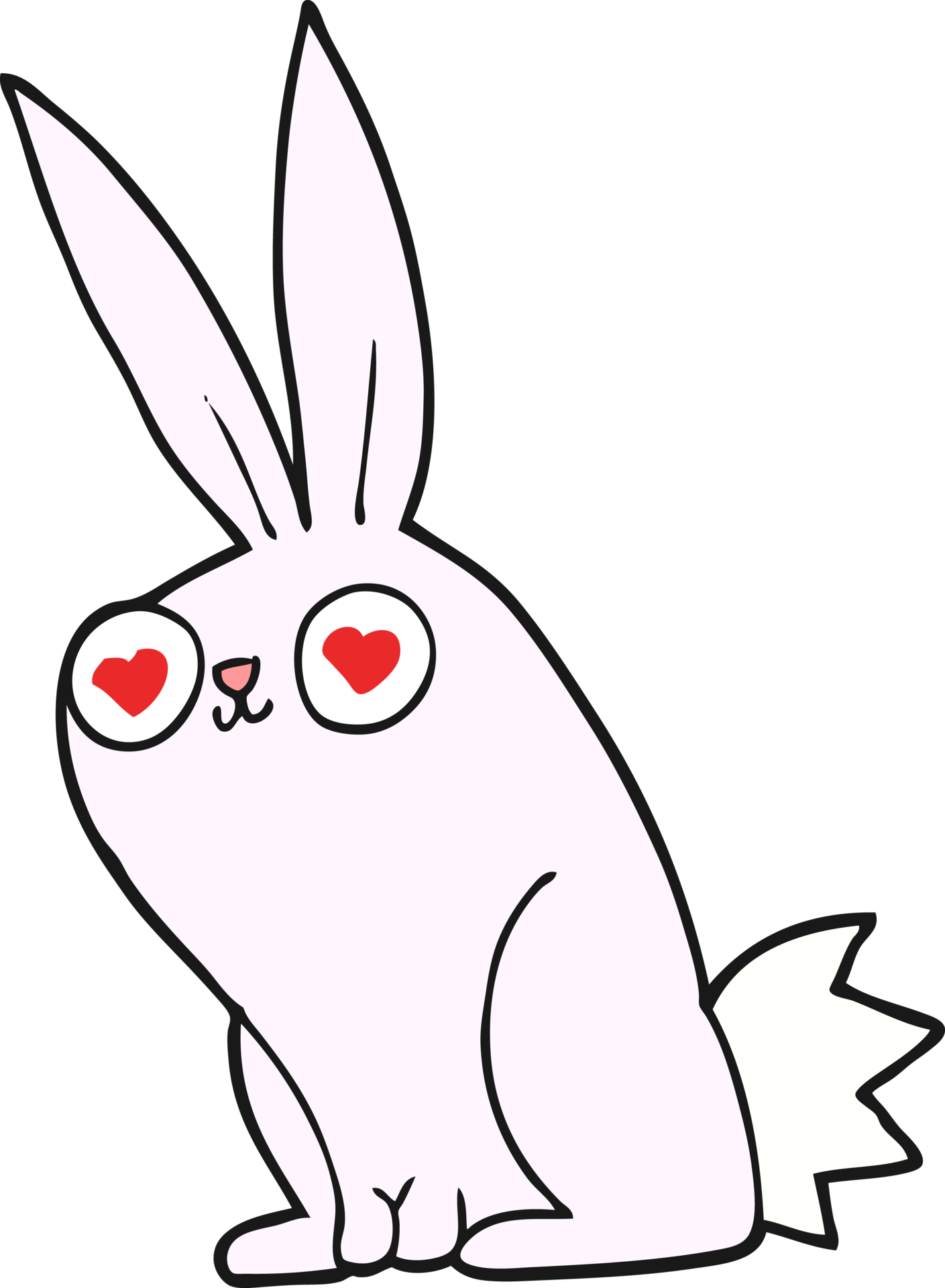 Cartoon Bunny Rabbit In Love 45106229 Png