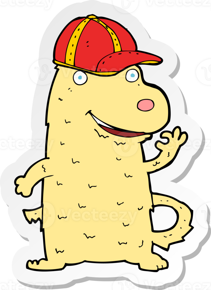 pegatina de un perro de dibujos animados con gorra 45106782 PNG pegatina de un perro de dibujos animados con gorra 45106782 PNG