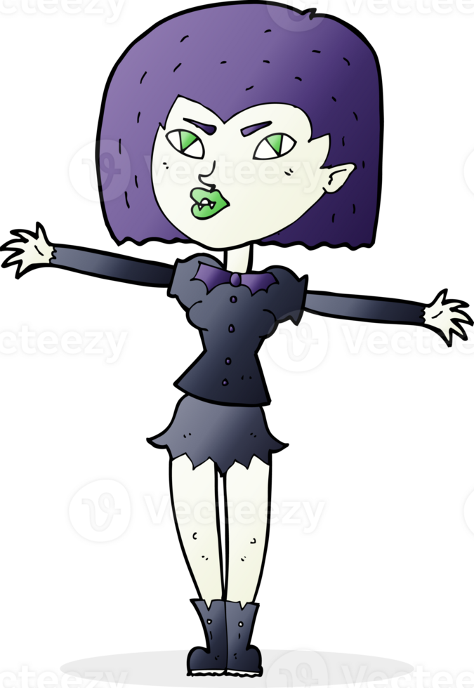 Cartoon Vampire Girl 45111265 Png
