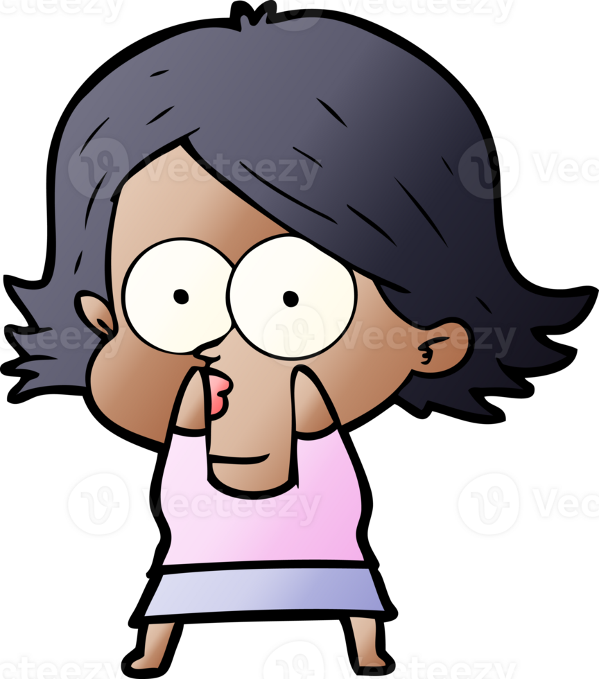 Cartoon Girl Pouting 45113993 Png