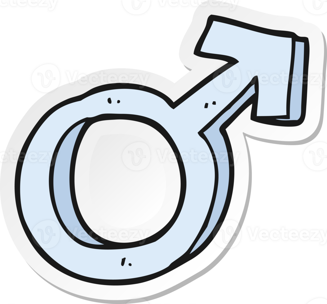 Sticker Of A Cartoon Male Symbol 45115517 Png