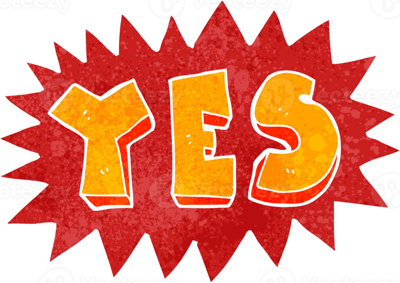 cartoon yes sign 45117493 PNG