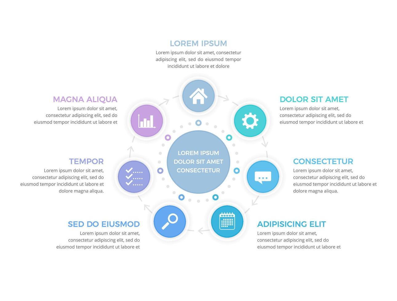 Circle Diagram - Seven Elements 45117661 Vector Art at Vecteezy Circle Diagram - Seven Elements 45117661 Vector Art at Vecteezy