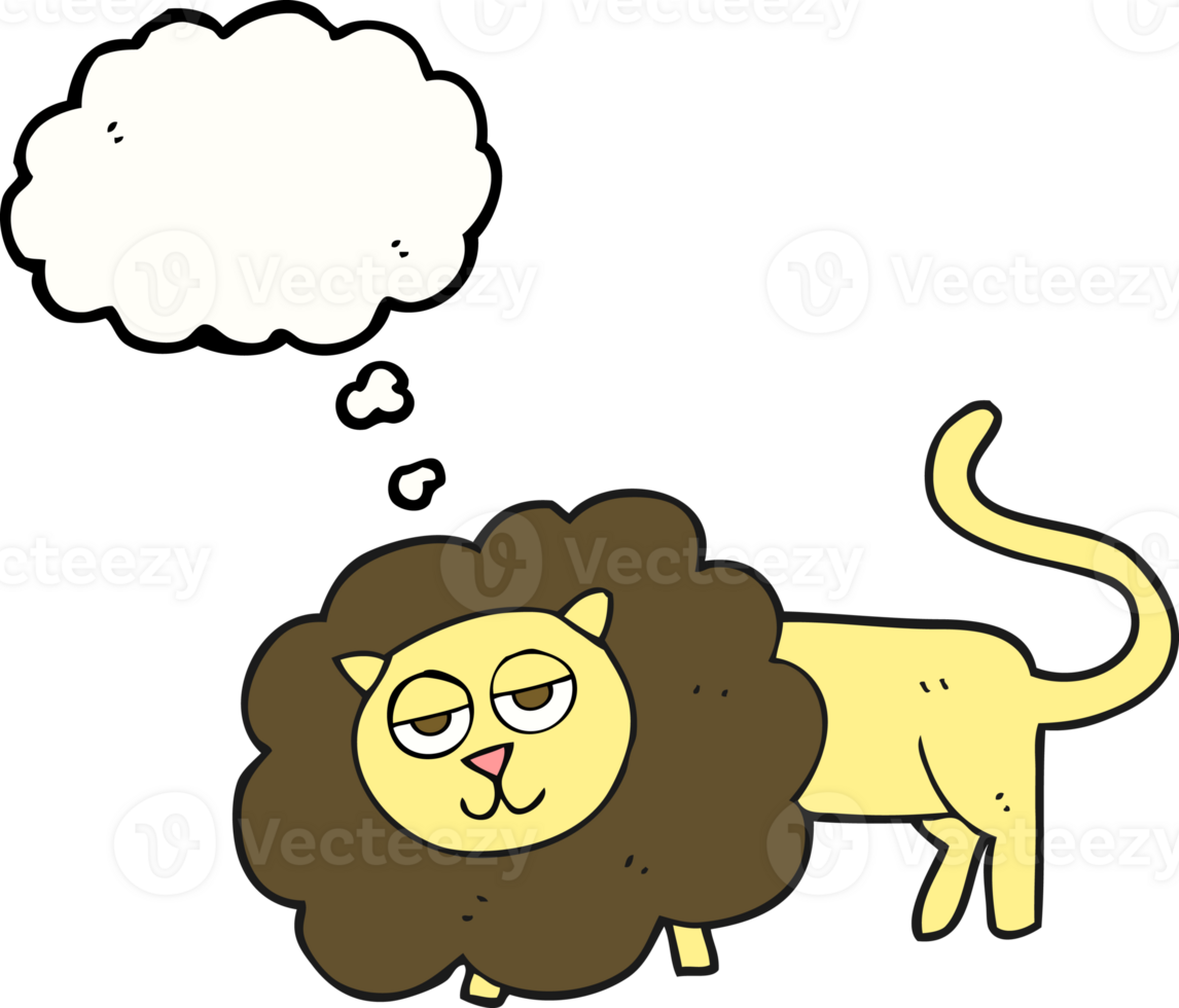 hand drawn thought bubble cartoon lion 45117763 PNG