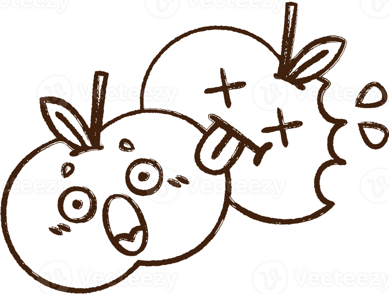 Apples Charcoal Drawing 45123658 PNG