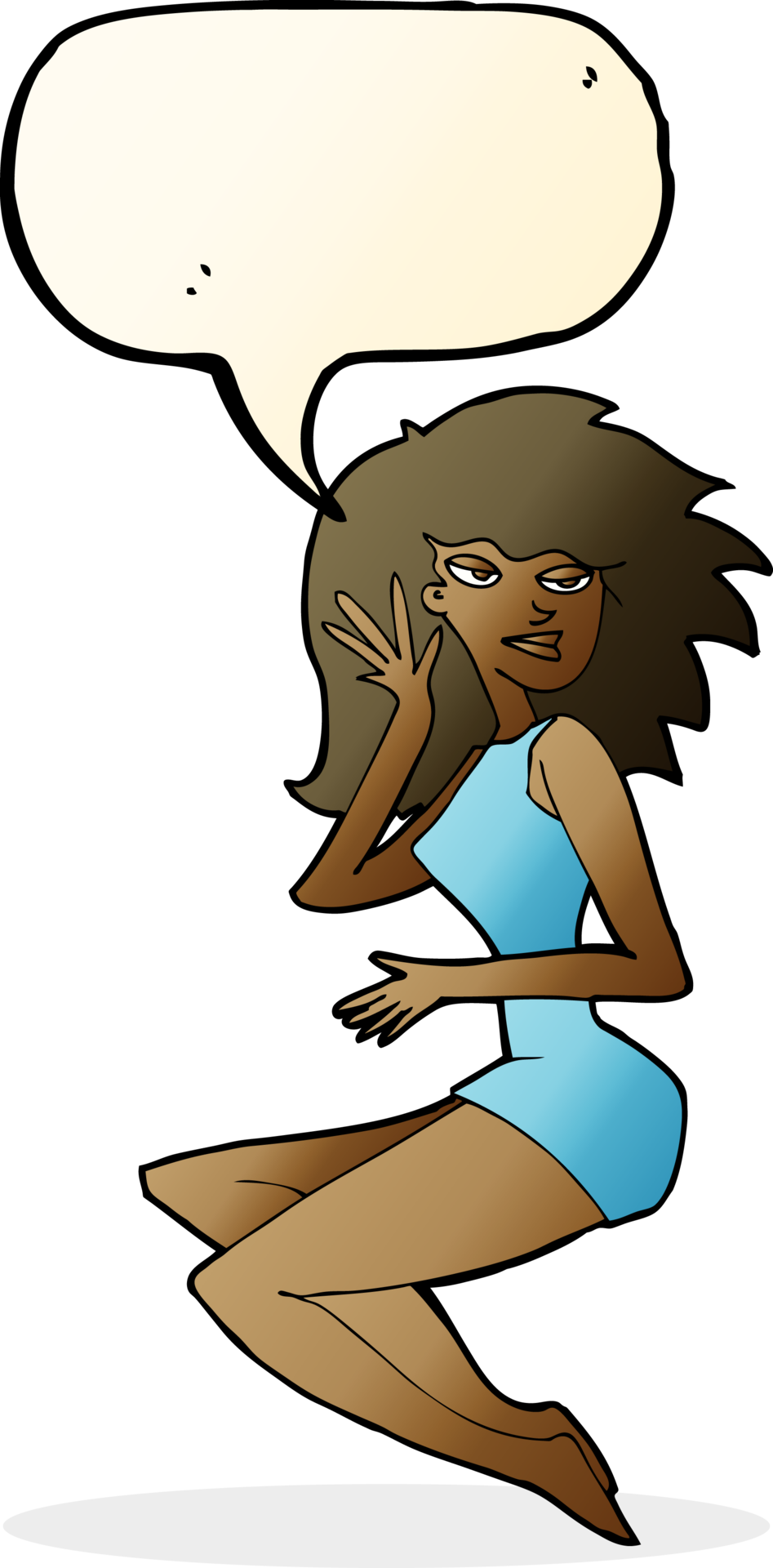 Cartoon Sexy Woman With Speech Bubble 45127700 Png