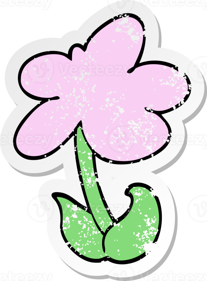 autocollant en détresse d'une jolie fleur de dessin animé 45131745 PNG autocollant en détresse d'une jolie fleur de dessin animé 45131745 PNG