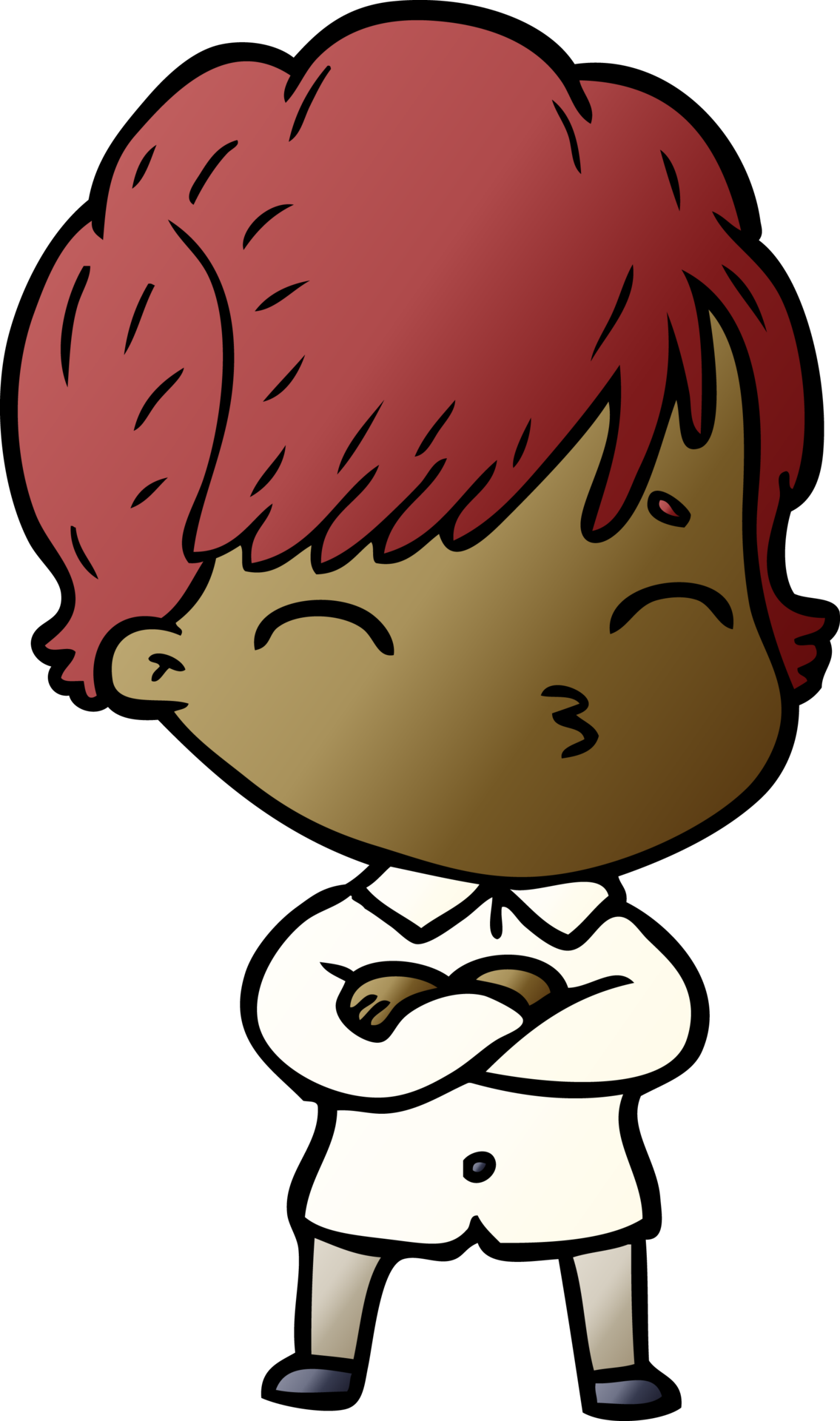 mujer de dibujos animados pensando 45134057 PNG