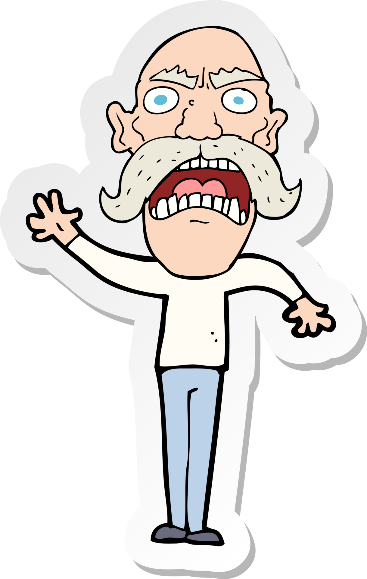 pegatina de un anciano enojado de dibujos animados 45139672 PNG pegatina de un anciano enojado de dibujos animados 45139672 PNG