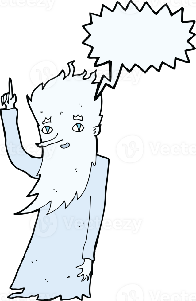 Jack Frost Cartoon With Speech Bubble 45141297 Png