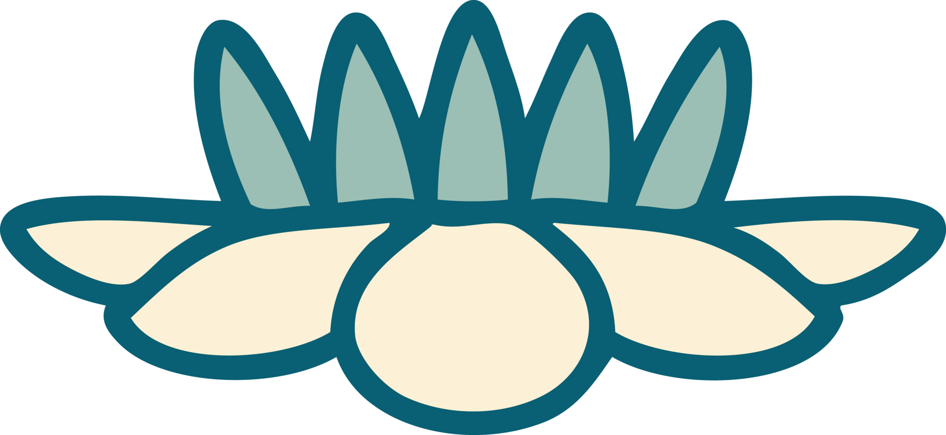 Iconic Tattoo Style Image Of A Lily Pad Flower 45143262 Png