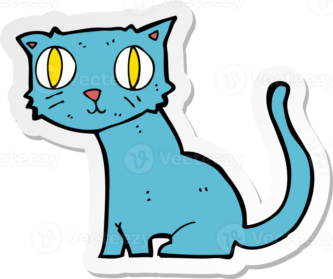 Sticker Of A Cartoon Cat 45144982 Png