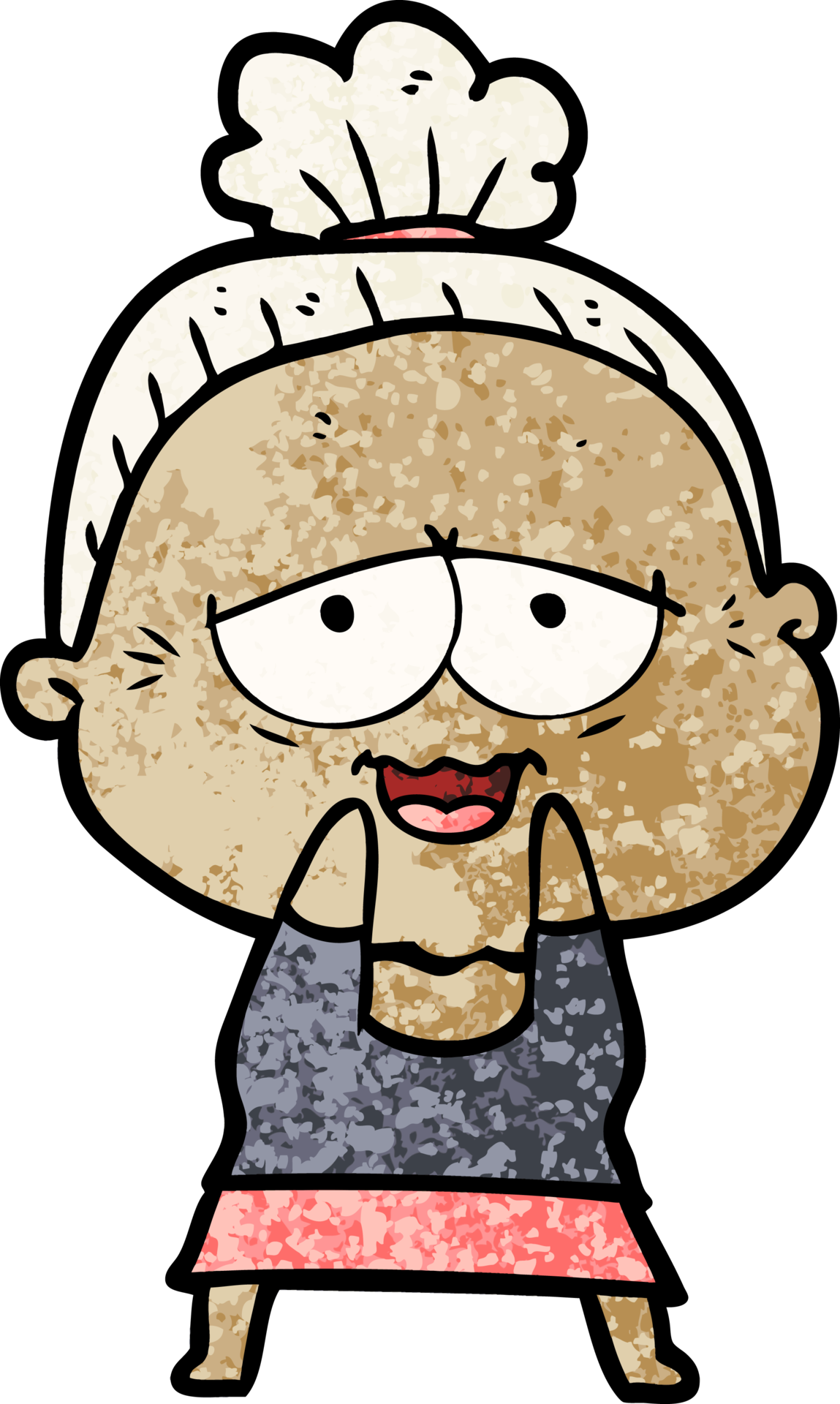 velhinha feliz dos desenhos animados 45146050 PNG