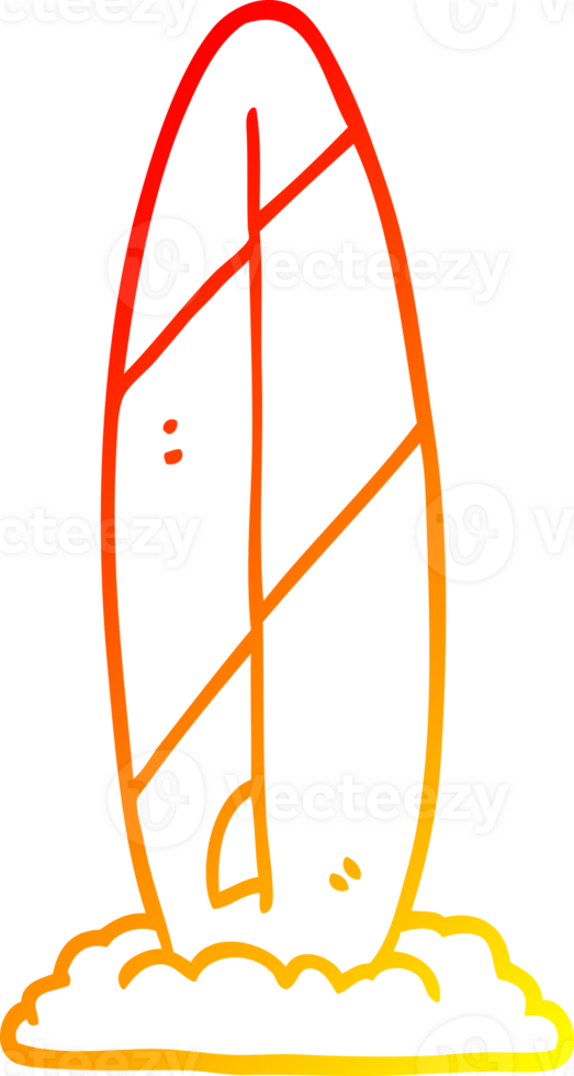 caloroso gradiente linha desenhando do uma desenho animado surfar borda 45154808 PNG