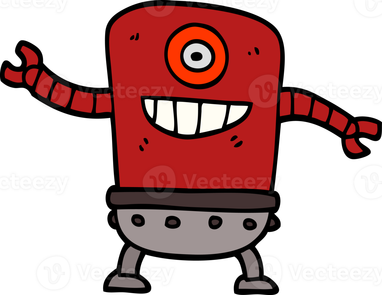 Cartoon Doodle Robot 45161585 Png