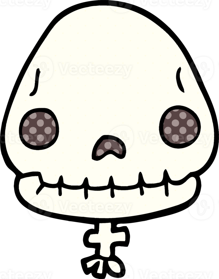 Cartoon Doodle Halloween Skull 45166301 Png