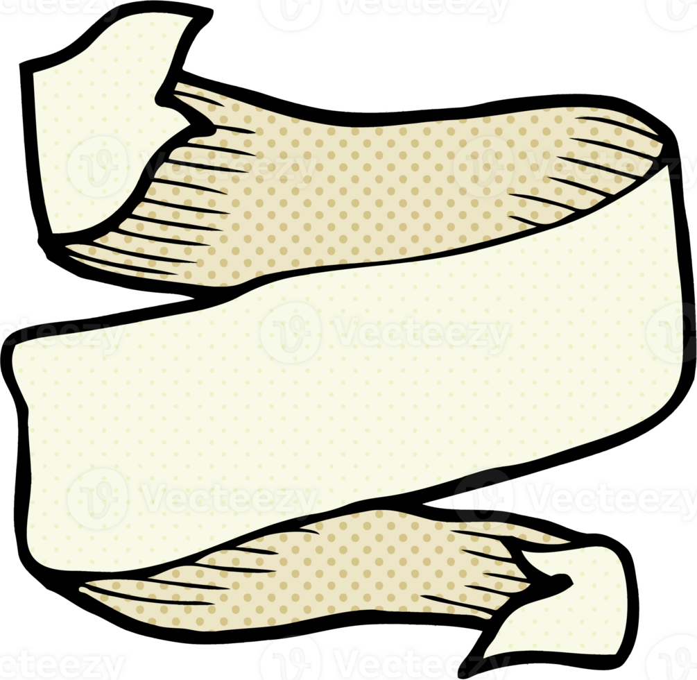 Cartoon Tattoo Scroll Banner 45170288 Png
