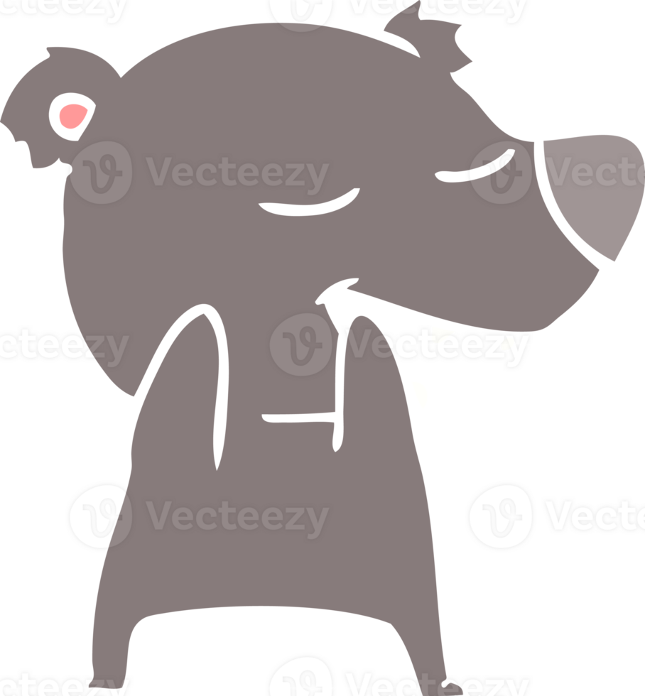 Flat Color Style Cartoon Bear 45172353 Png