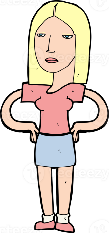 Cartoon Woman With Hands On Hips 45172786 Png