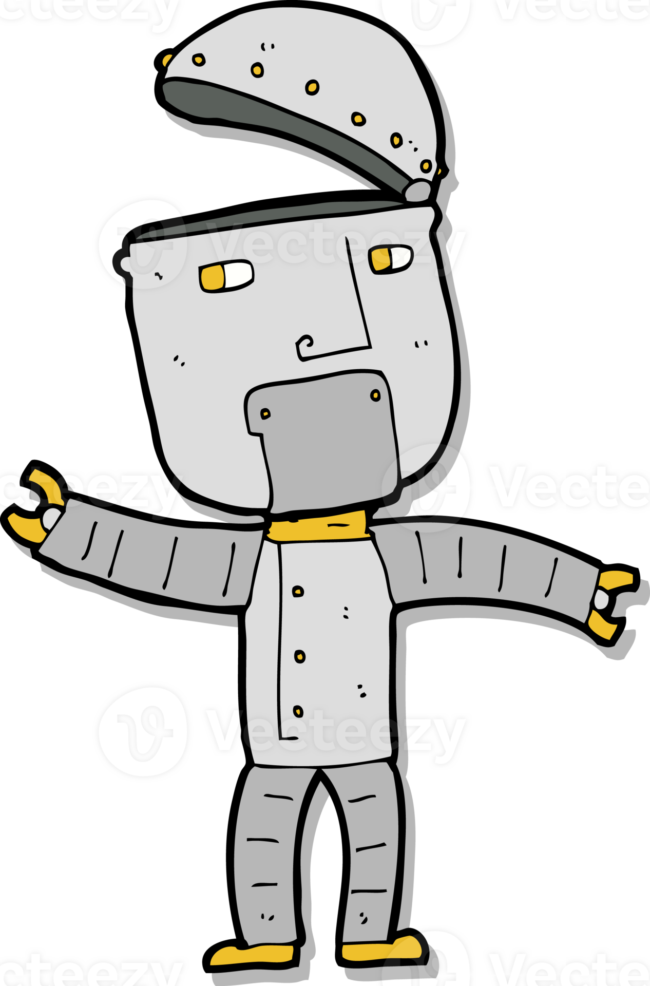 Sticker Of A Cartoon Funny Robot 45172873 Png