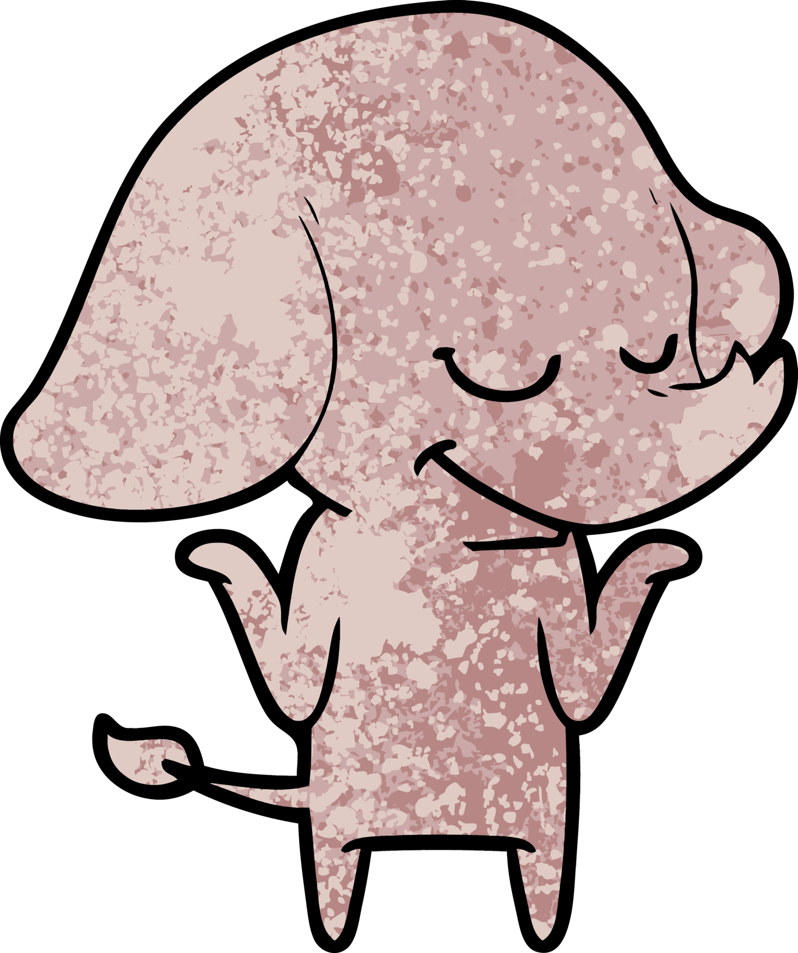 elefante sorridente dos desenhos animados 45175567 PNG