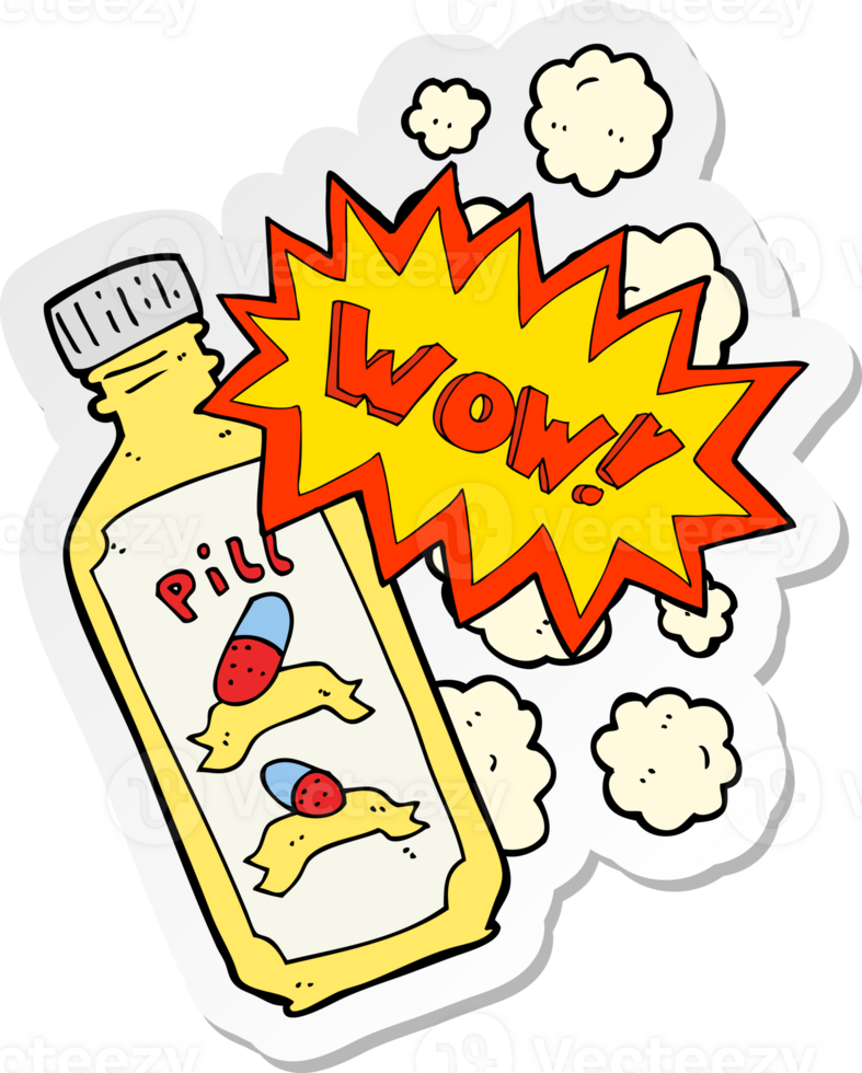 pegatina de una píldora mágica de dibujos animados 45176767 PNG