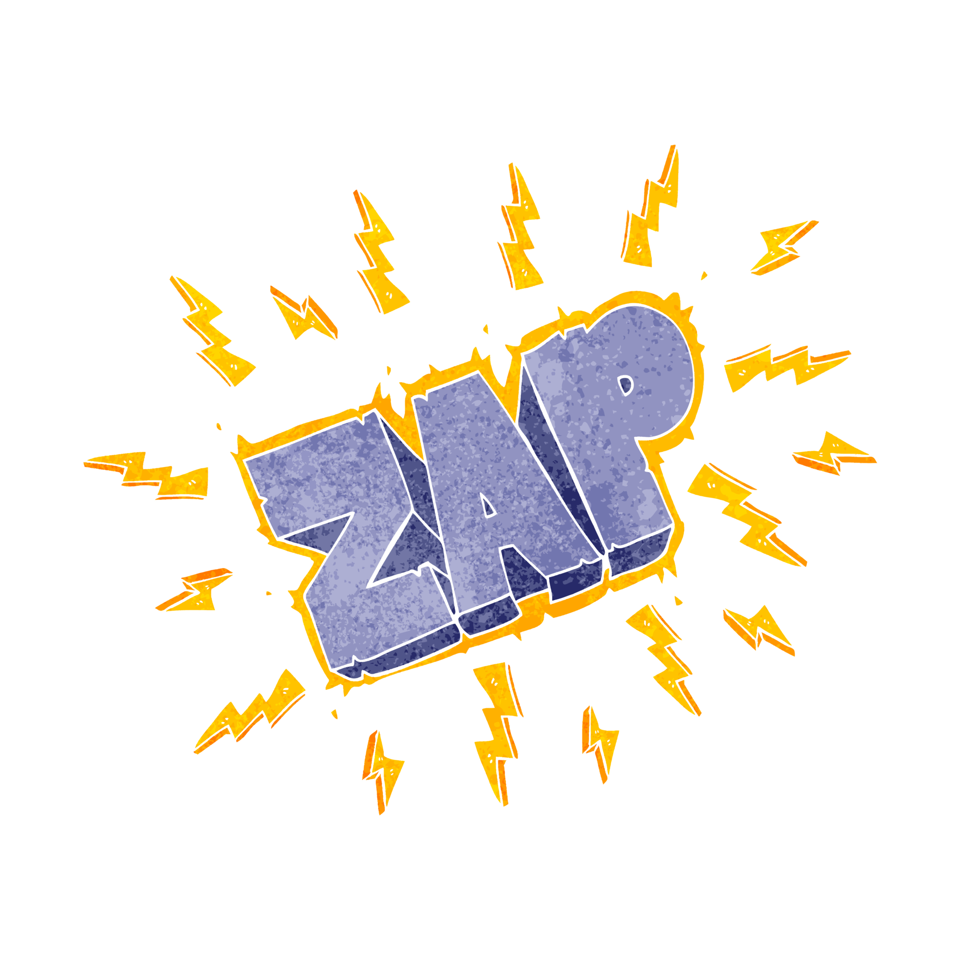 hand retro cartoon zap symbol 45176893 PNG