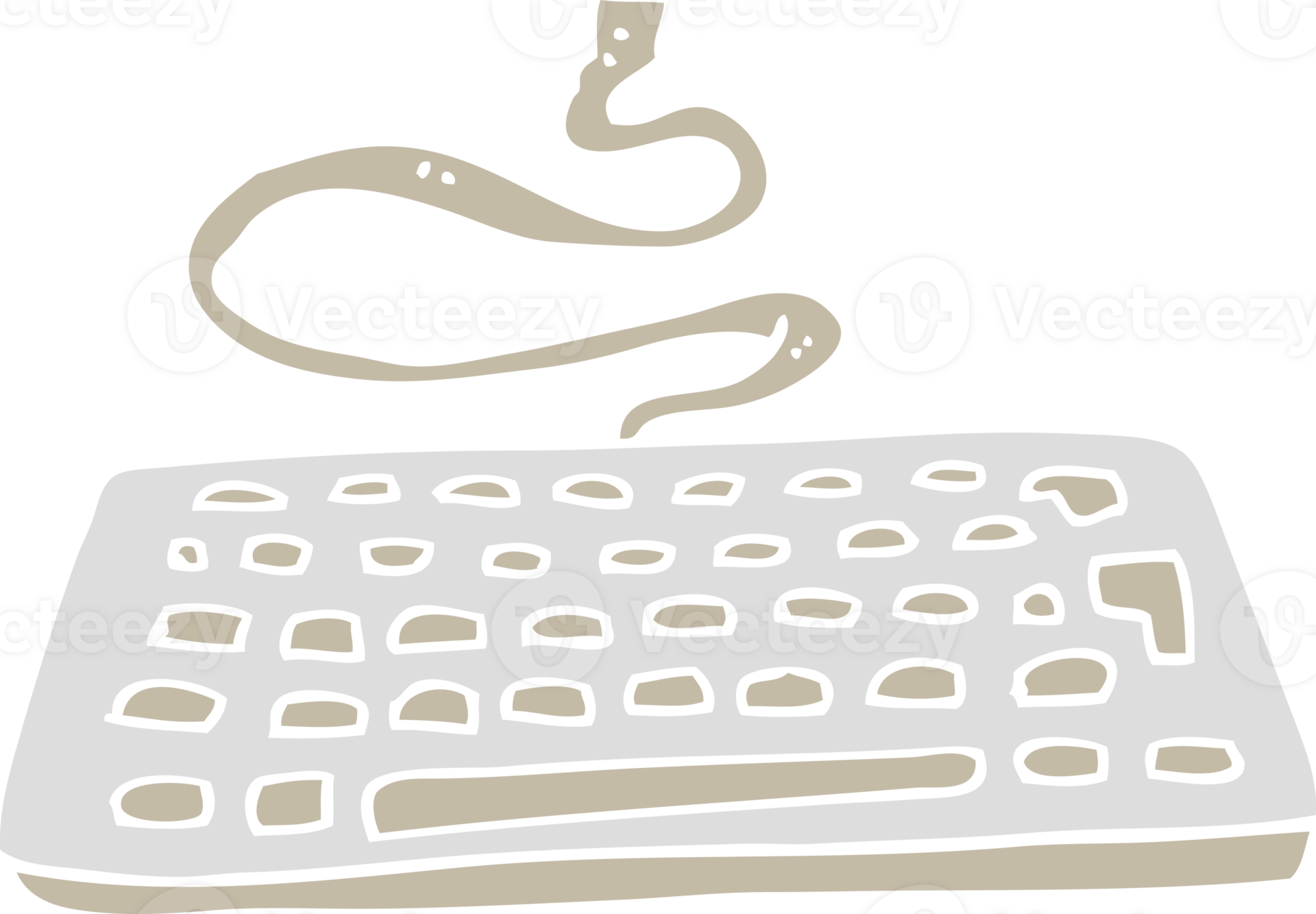 Flat Color Illustration Of Computer Keyboard 45183323 Png