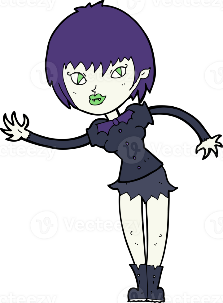 Cartoon Vampire Girl Welcoming 45187149 Png