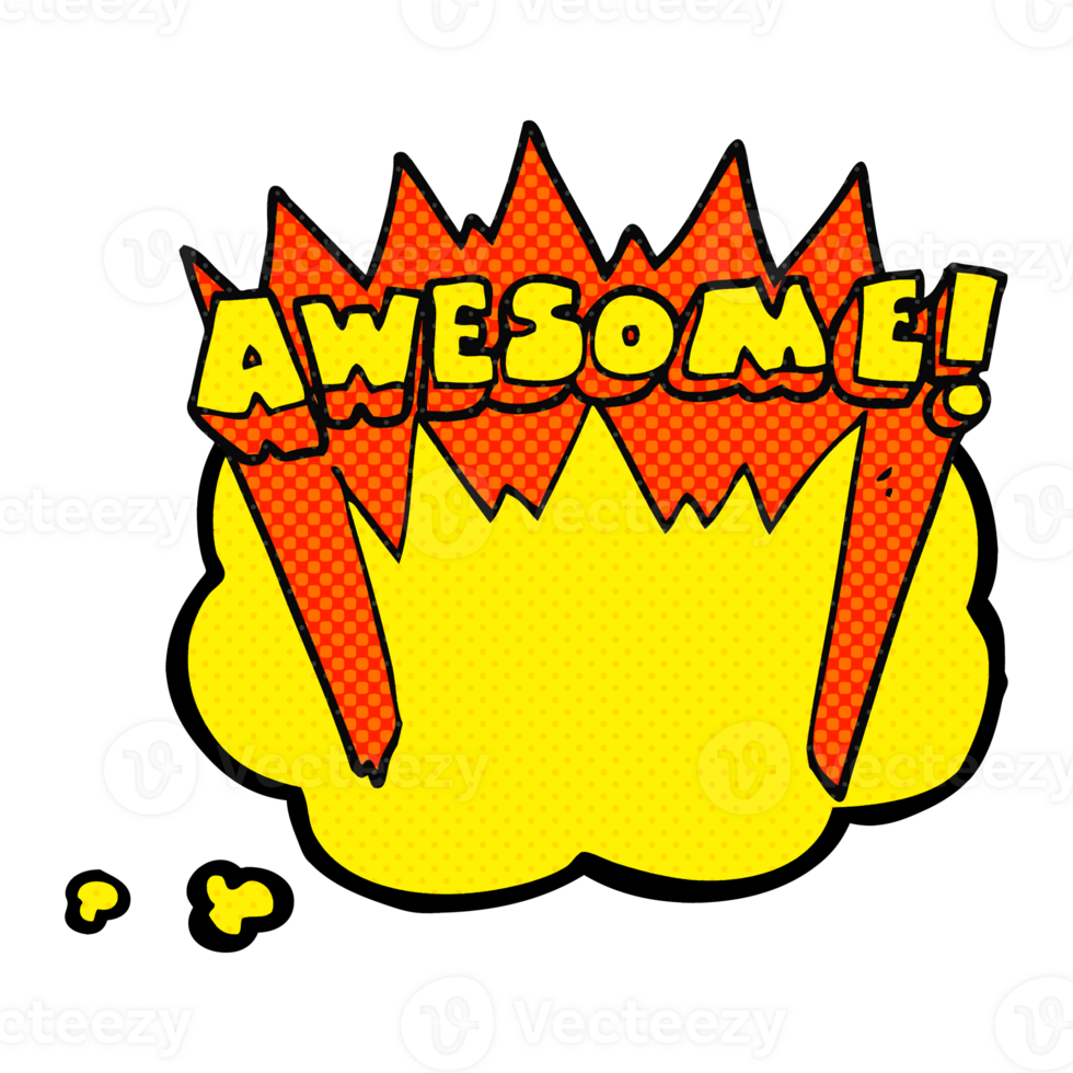 drawn thought bubble cartoon awesome word 45190324 PNG drawn thought bubble cartoon awesome word 45190324 PNG