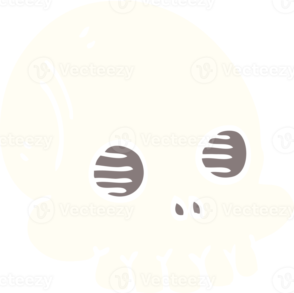 Cartoon Doodle Halloween Skull 45190967 Png