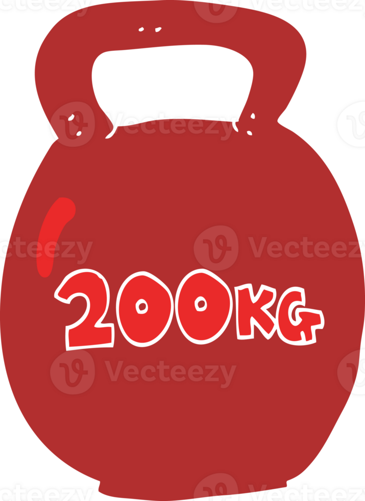 flat color illustration of 200kg kettle bell 45192417 PNG