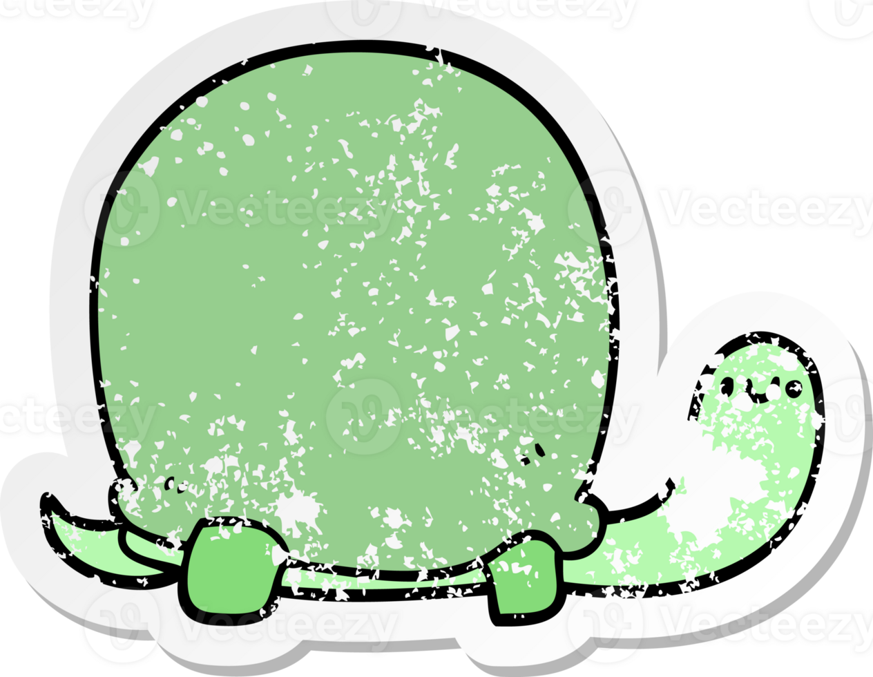 autocollant en détresse d'une jolie tortue de dessin animé 45193668 PNG autocollant en détresse d'une jolie tortue de dessin animé 45193668 PNG
