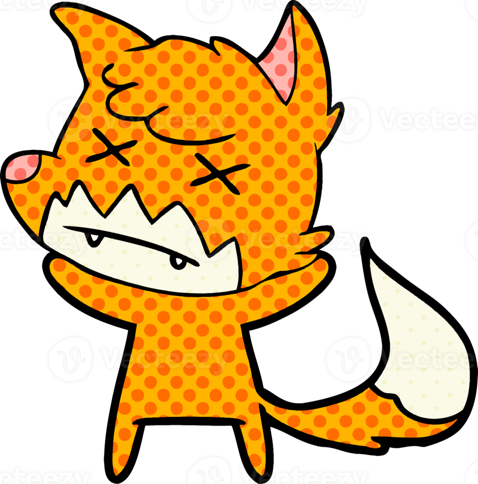 Cartoon Cross Eyed Fox 45195684 Png