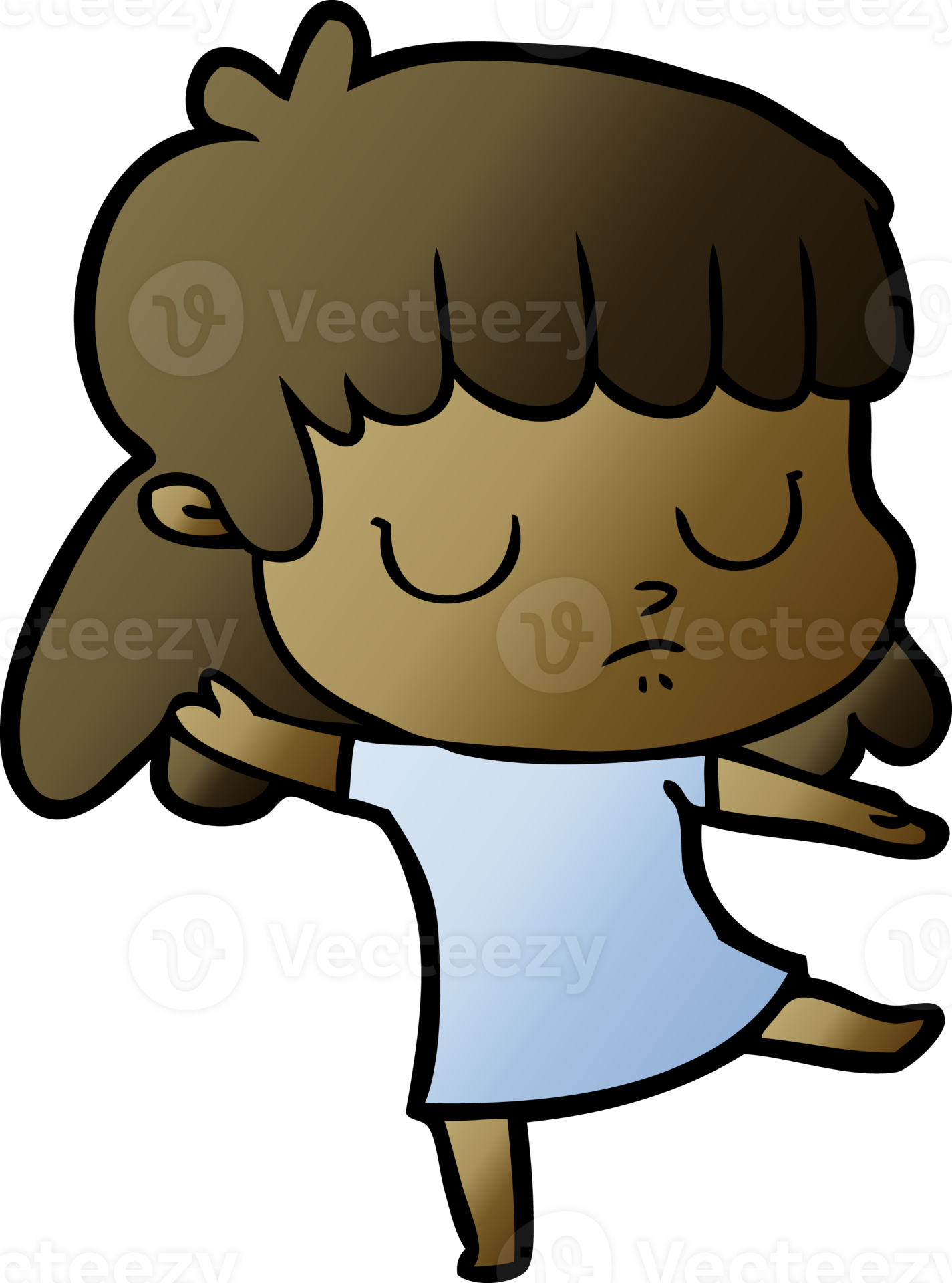 cartoon indifferent woman dancing 45195919 PNG