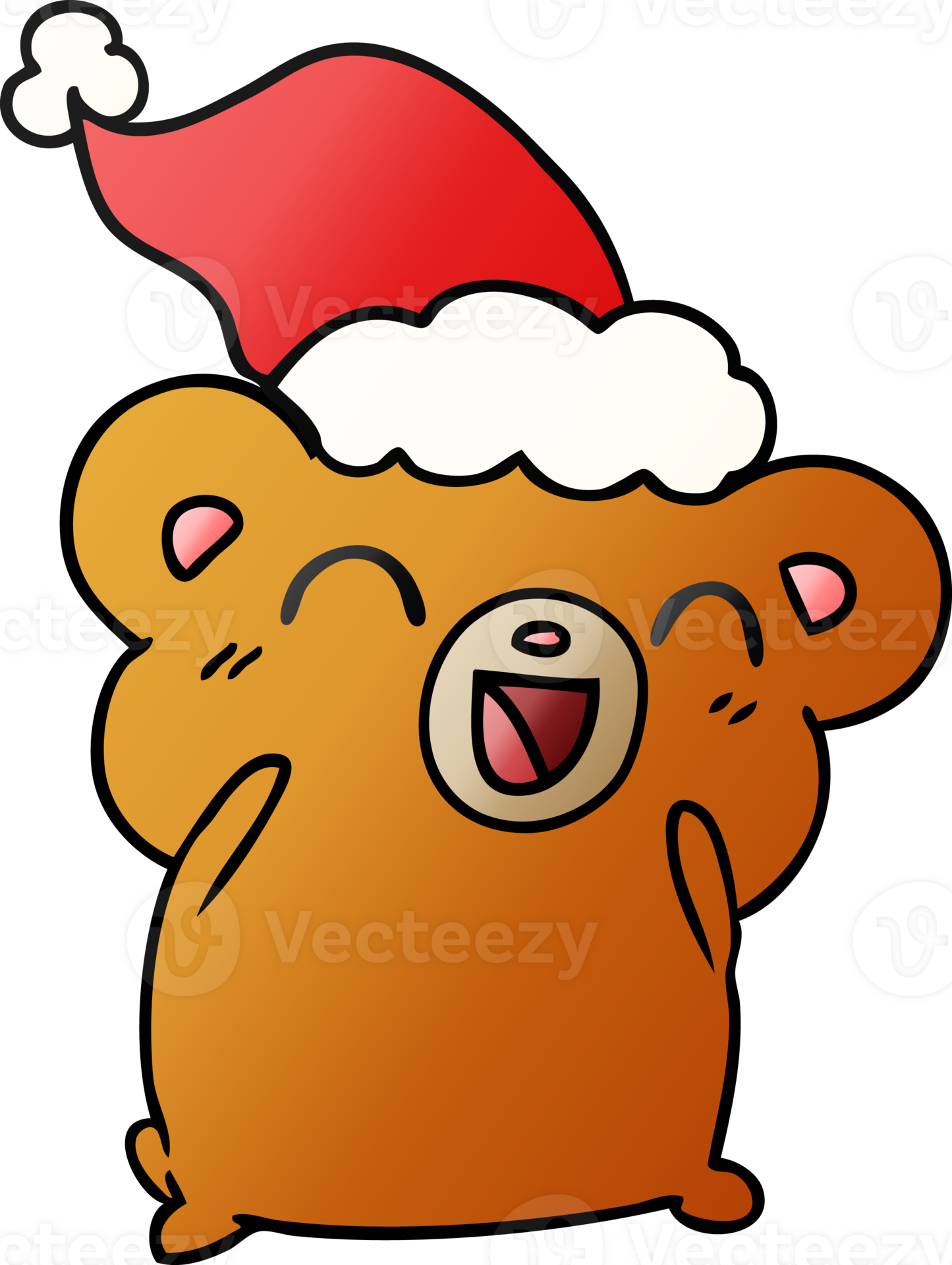 hand drawn christmas gradient cartoon of kawaii bear 45197185 PNG