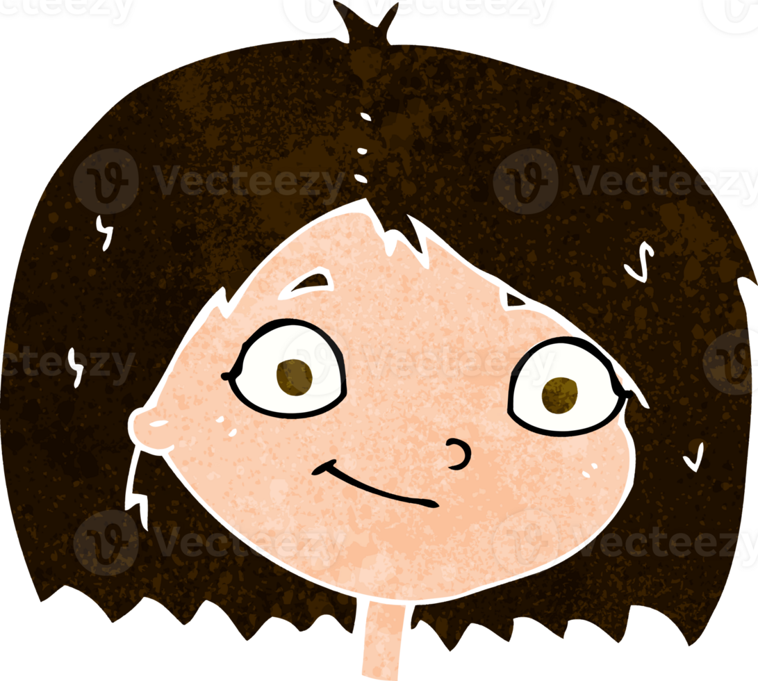 Cartoon Happy Female Face 45202829 Png