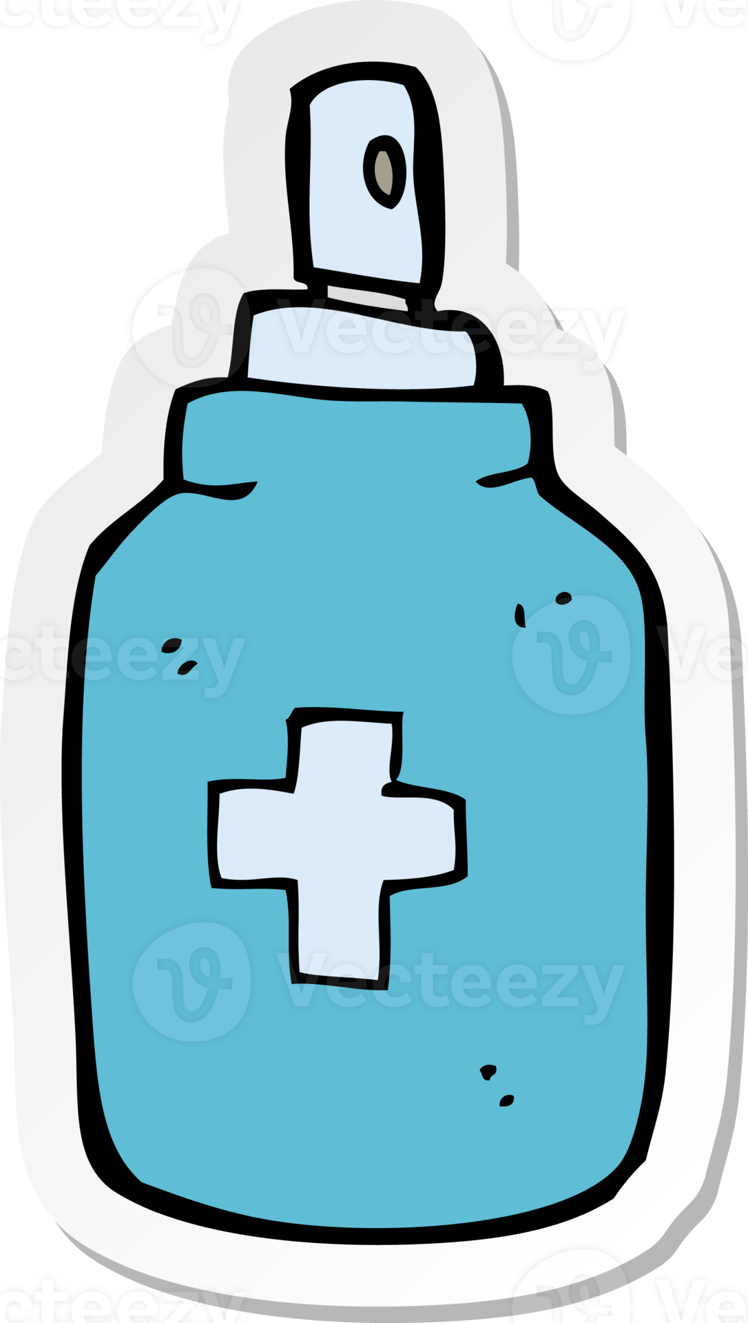 sticker of a cartoon antiseptic spray 45203015 PNG