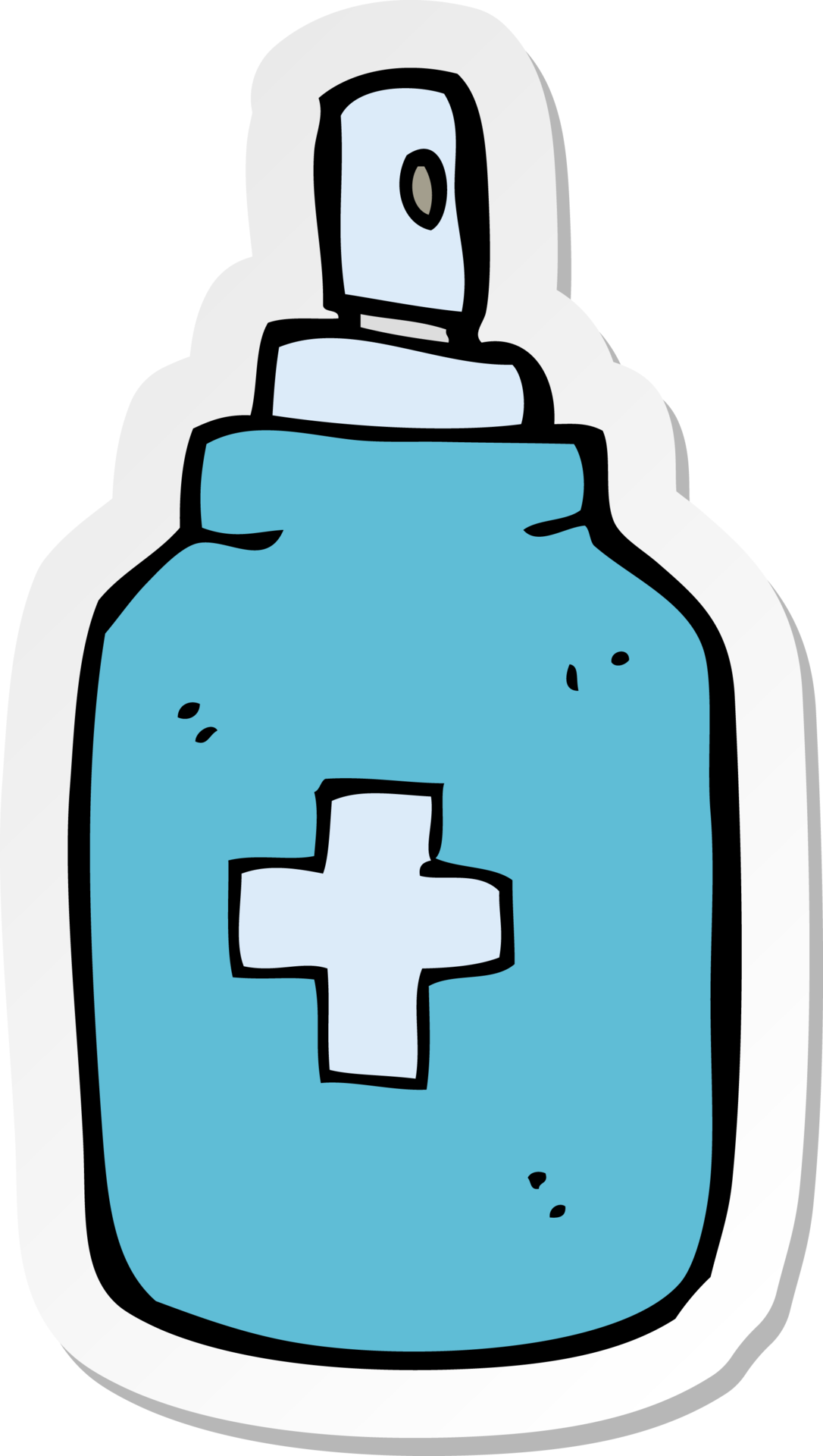 pegatina de un aerosol antiséptico de dibujos animados 45203015 PNG