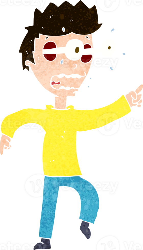 Cartoon Man With Popping Out Eyes 45207044 Png