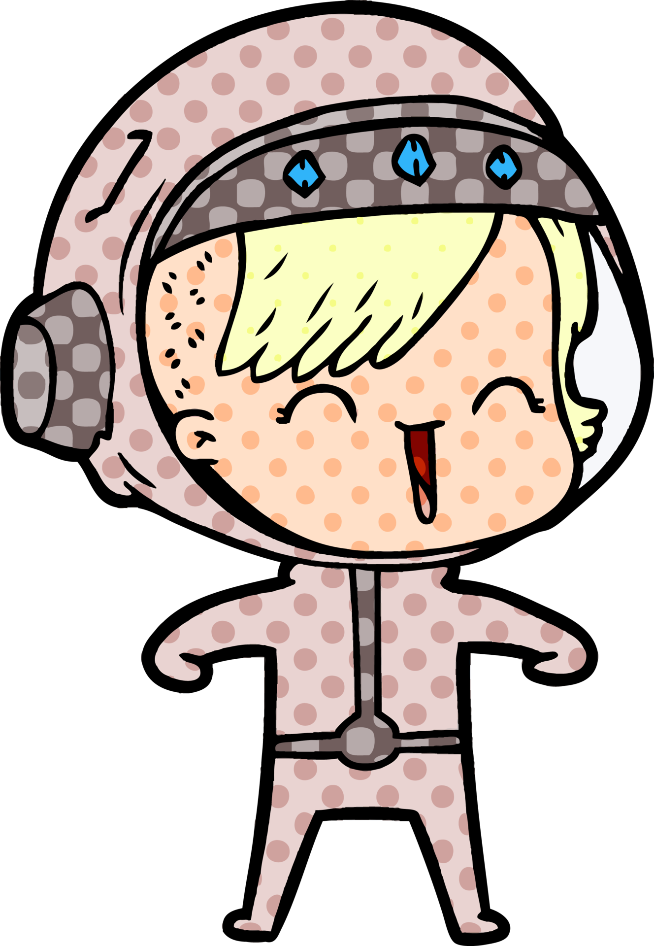 Happy Cartoon Space Girl 45210603 Png
